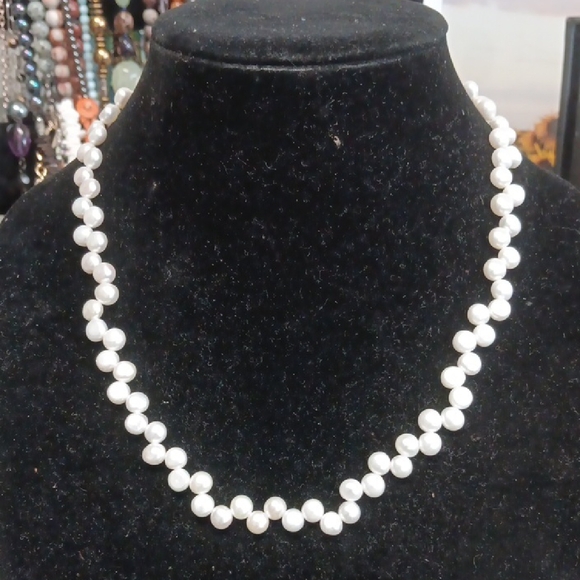 Shop Lc | Jewelry | White Freshwater Pearl Button Shape Dancing Bubbles ...
